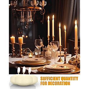 Treela 80 Pcs 1.73 Inch Unscented Floating Candles, Dripless Tealight Candles Home Decorations, Cute and Elegant Burning Candles for Wedding Vases Centerpieces Party Accessories (Ivory)