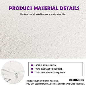 TYBOATLE Modern Small Loveseat Sofa with 2 USB Charging Ports, 55"W Teddy Short Fleece Fabric Soft Couches, Upholstered 2-Seater Suitable for Small Spaces, Living Room, Office, Apartment (Cream White)