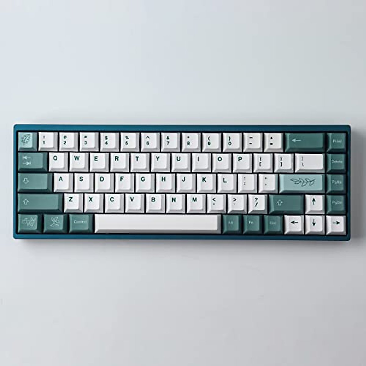Hyekit PBT Keycaps 100 Keys Botanical Garden Dye-Sublimation Cherry Profile US/ISO Layout Custom Keycaps for 61/64/68/75/87 Mechanical Gaming Keyboard