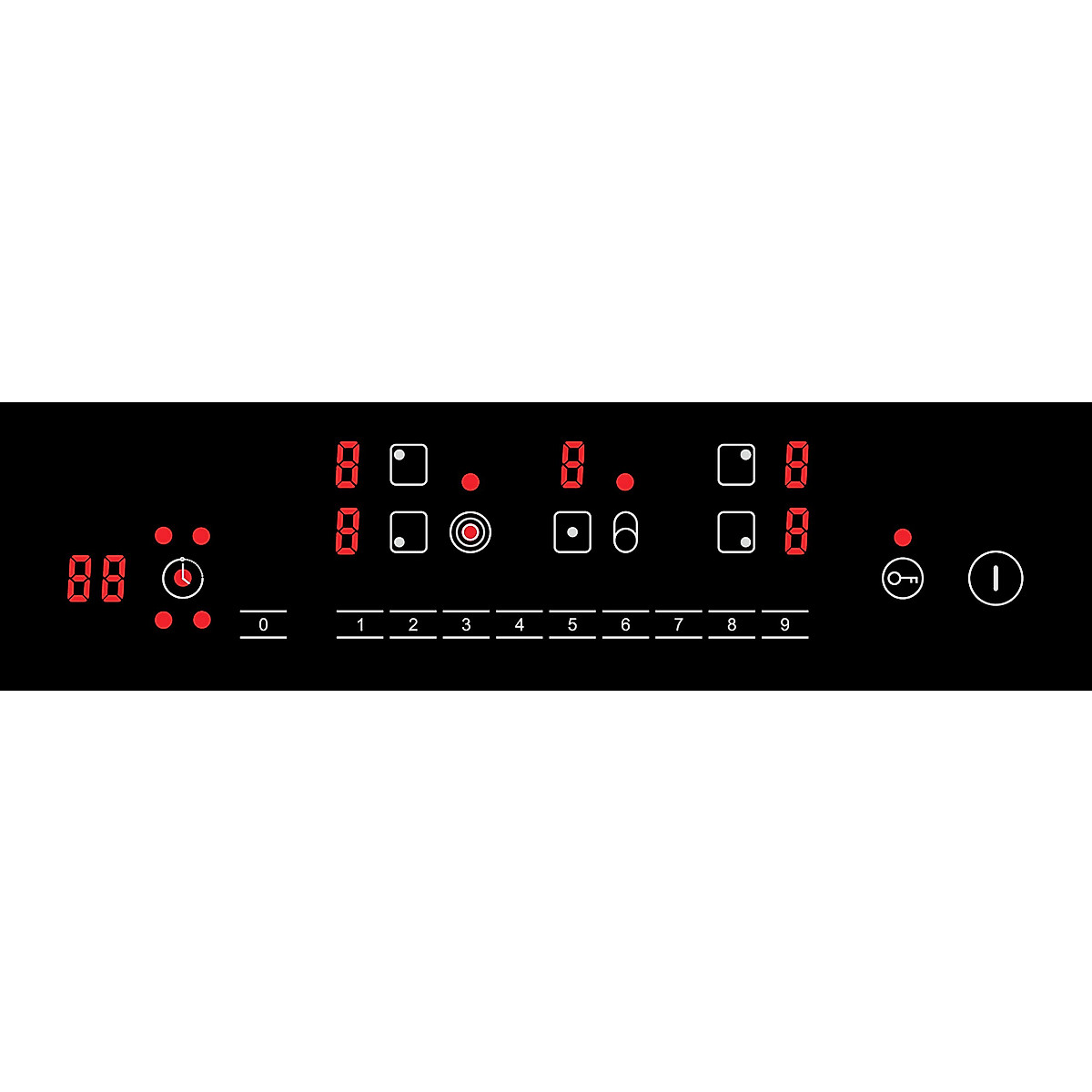 K&H 5 Burner 30 Inch Built-in Electric Stove Top Radiant Ceramic Cooktop Touch Control 240V 8600W CE30-8608