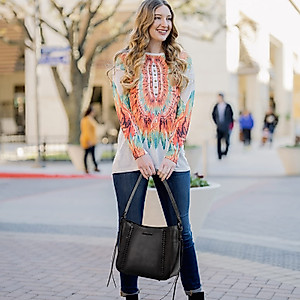 Montana West Genuine Leather Purses For Women Large Purse and Handbags Tote bag with Holster MWL-G002BR