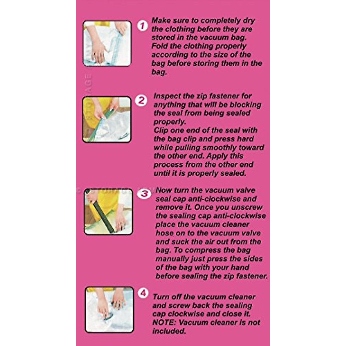 Storage Army [Pack of 5 Jumbo] Storage Bags Sealed Compressed Vacuum Bag Save Storage Space Home Organizer & Travel Storage Saver Bags protection against Water | Odor | Mildew | Dust | Dirt | Insects