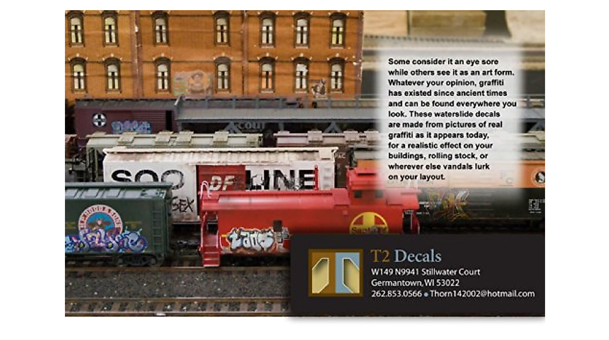 N Scale Graffiti Waterslide Decals 2-Pack for Realism