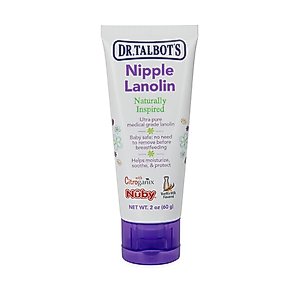 Dr. Talbot's Naturally Inspired Nipple Lanolin to Moisturize, Soothe & Protect, Ultra Pure Medical Grade, Baby Safe