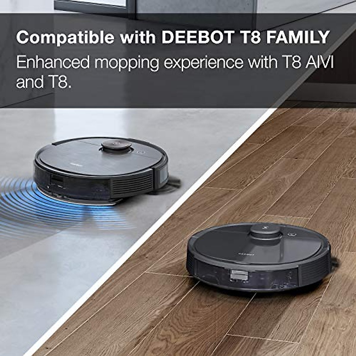 ECOVACS Deebot OZMO Pro Mopping System with Scrubbing Feature for Deebot T8 and T8 AIVI Robot Vacuum Cleaner and Mop, Over 2,000 sqft of Mopping (Add-on Accessory)