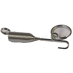 Detroit Packing Co. 4" Spring Latch Hook for Wire Rabbit Cages, Doors, Bunnies, Rodents, Hamsters, Squirrels, Birds - Metal Finger Spring (1-Pack, Finger-Hold)