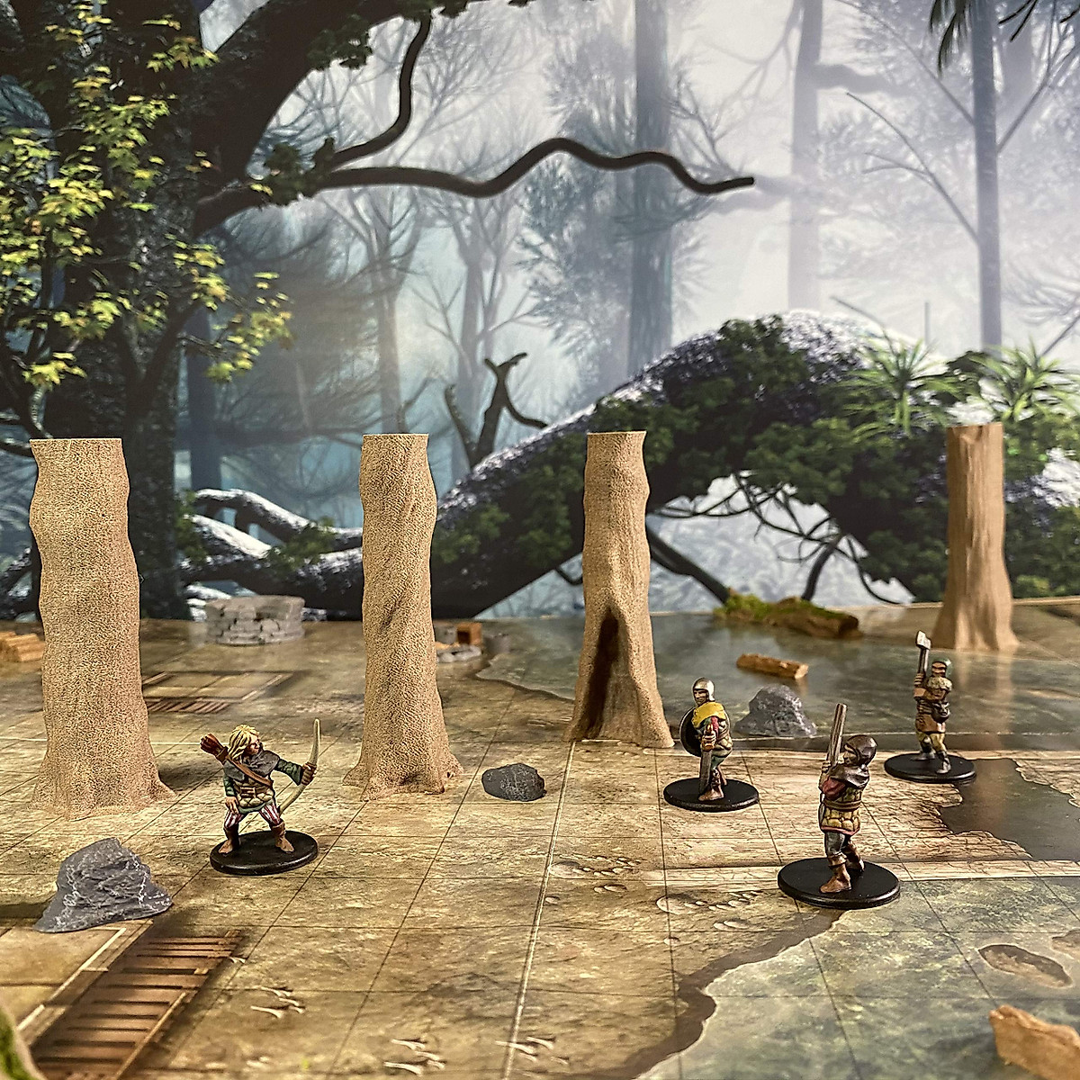 Extruded Gaming Chestnut Trees Set 1