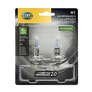 HELLA H1 2.0TB High Performance Bulb, 12V, 55W, 2 Pack
