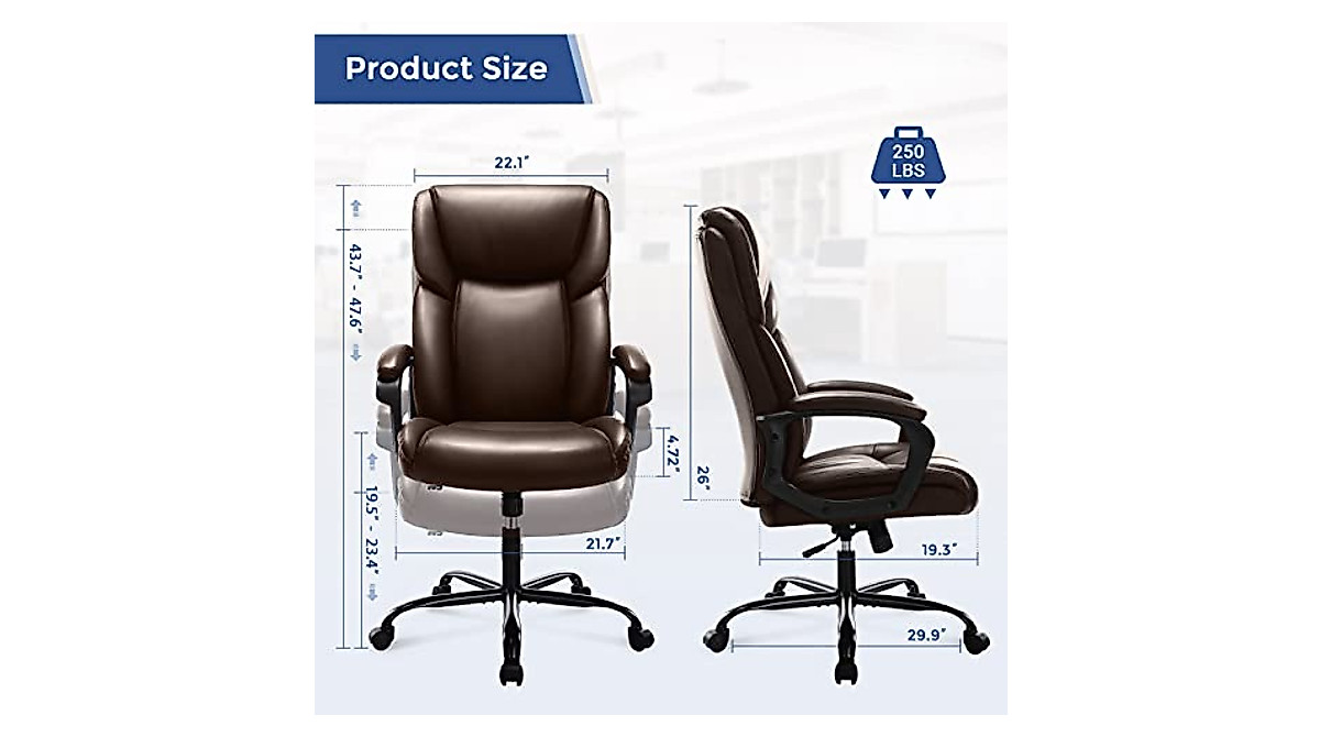 Ergonomic Executive Office Desk Chair with Lumbar Support