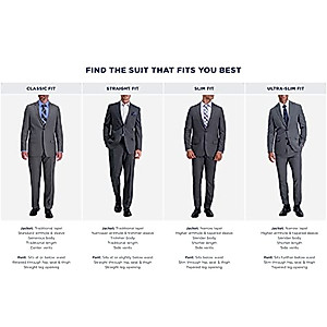 Haggar Men's Smart Wash Suit Separate Jacket, Black, 44 US