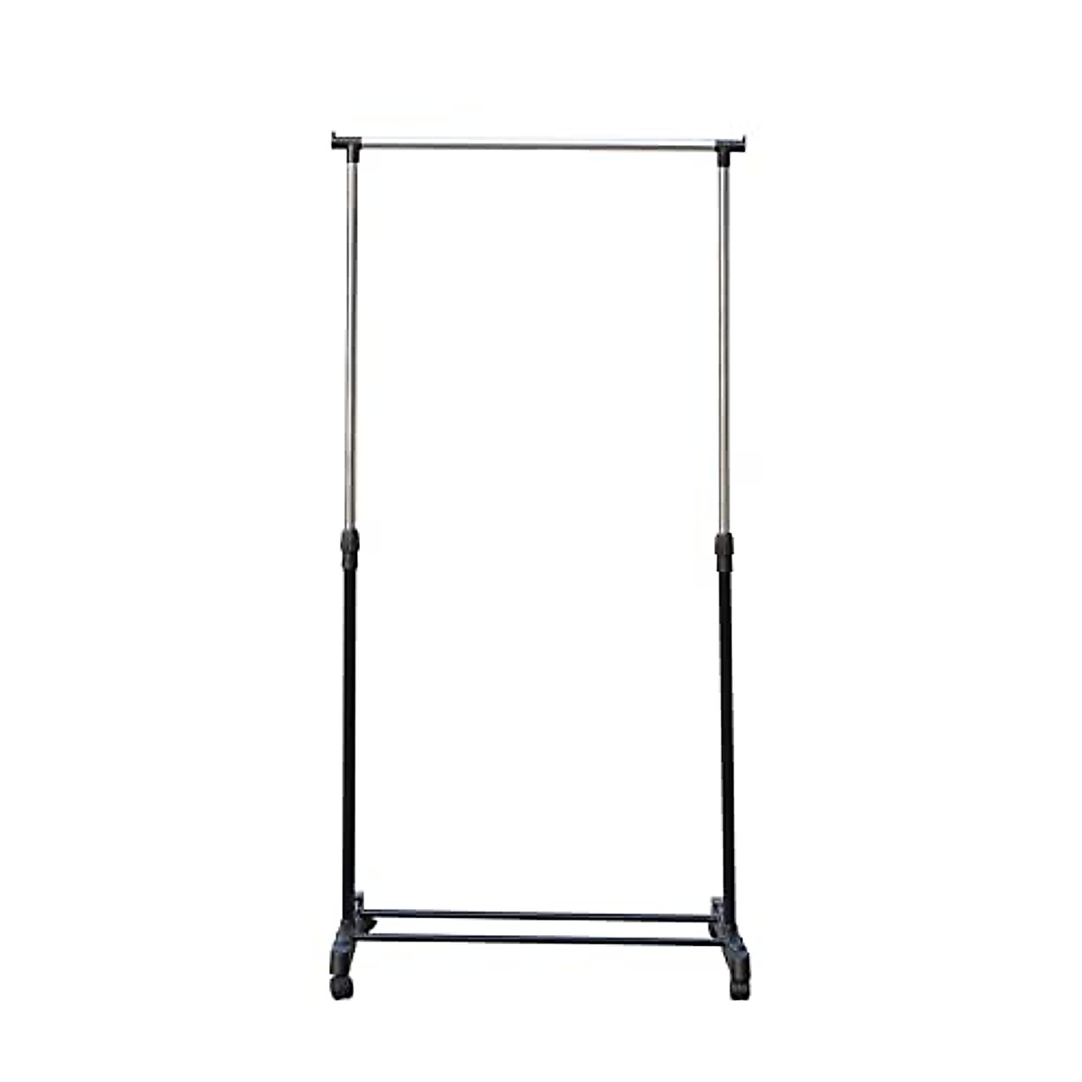 ETKEGHIP Clothing Garment Rack with Wheels and Bottom Shelves, Height Adjustable Clothes Storage Drying Rack Floor Standing Hanger Coat Hat Stand for Bedroom, Laundry Room, Retail Store