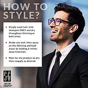 Salon Grafix High Beams Color Thickener Temporary Spray - Black for Unisex - 2.7 oz Hair Color