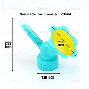 AUEAR, Plastic Bottle Watering Dual Head Spout Bottle Cap Sprinkler Plant Bonsai Bottle Cap Sprinkler for Indoor Seedlings Plant Garden Tool (3 Pack)