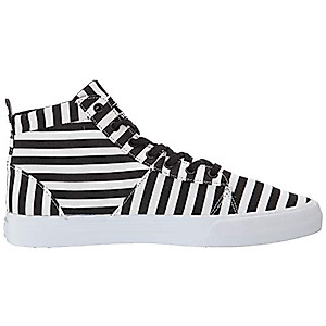 Supra Stacks Mid Black/White Stripe Men's 7, Women's 8.5