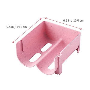 Hemoton 3pcs Refrigerator Bottle Storage Rack Wine and Water Bottle Organizer Stackable Plastic Wine Rack Beer Can Storage Box Holder for Pantry Countertop Pink