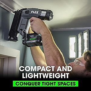 FLEX 24V Brushless Cordless 18 Gauge 5/8-inch to 2-1/8-inch Brad Nailer Kit with 2.5Ah Lithium Battery and 160W Fast Charger - FX4331-1A