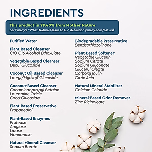 Puracy Laundry Detergent - Enzyme-Powered Liquid Laundry Detergent Concentrate, Natural Laundry Detergent Seen on TikTok, Non-Toxic (Free & Clear, 16 fl oz, 64 Loads)