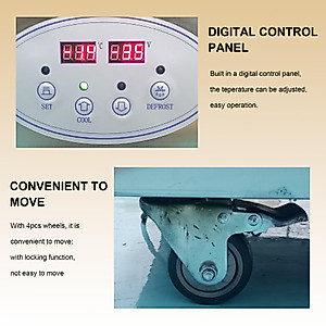 Mvckyi Blast Chiller Commercial Blast Freezer 150L 5 Trays, Blast Chiller Freezer, Gelato Ice Cream Freezer, Stainless Steel Blast Chiller for Baking, Dumplings, Meat, Seafood, Fish, Bread