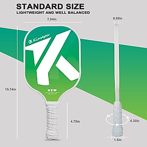 Pickleball Paddles Set of 6 Graphite Pickleball Set with Honeycomb Core and Comfort Grip,Pickle-Ball Equipment Includes 6 Paddles,6 Balls,1 Portable Carry Bag,6 Sports Cold Towel,2 Ball Retriever