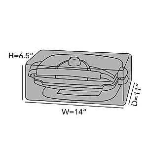 Covermates Keepsakes – Griddle Cover – Dust Protection - Stain Resistant - Washable – Appliance Cover, Black