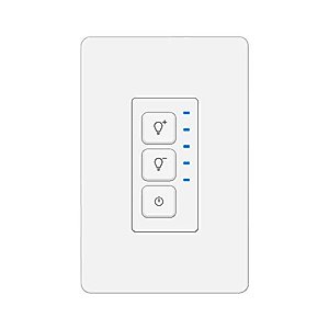 BN-LINK Smart Dimmer Switch for Dimmable LED Lights, WiFi Light Switch Compatible with Alexa and Google Assistant, Neutral Wire Required, Single-Pole, No Hub Needed, ETL and FCC Listed