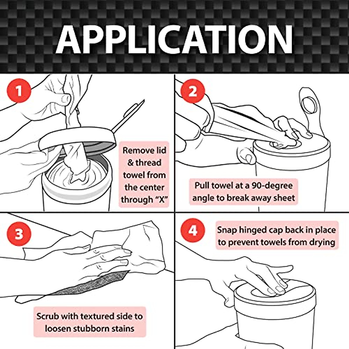 Malco Duplex Heavy Duty Cleaning Wipes for Home and Auto - Dual Sided Textured, Wet Wipes/Removes Grease, Tar, Paint, Oil, Dirt/No Residue/Safe for Hands/Made in USA (130 Wipes)