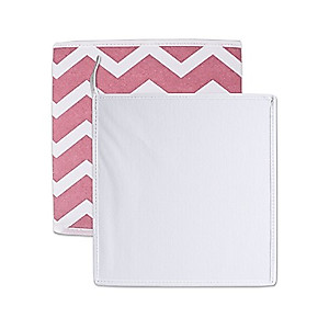 DII Non Woven Polyester Storage Bin, Chevron, Rose, Small Set of 2