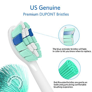Senyum Toothbrush Replacement Heads for Philips Sonicare Replacement Heads Compatible with Sonicare Replacement Heads, 4 Pack