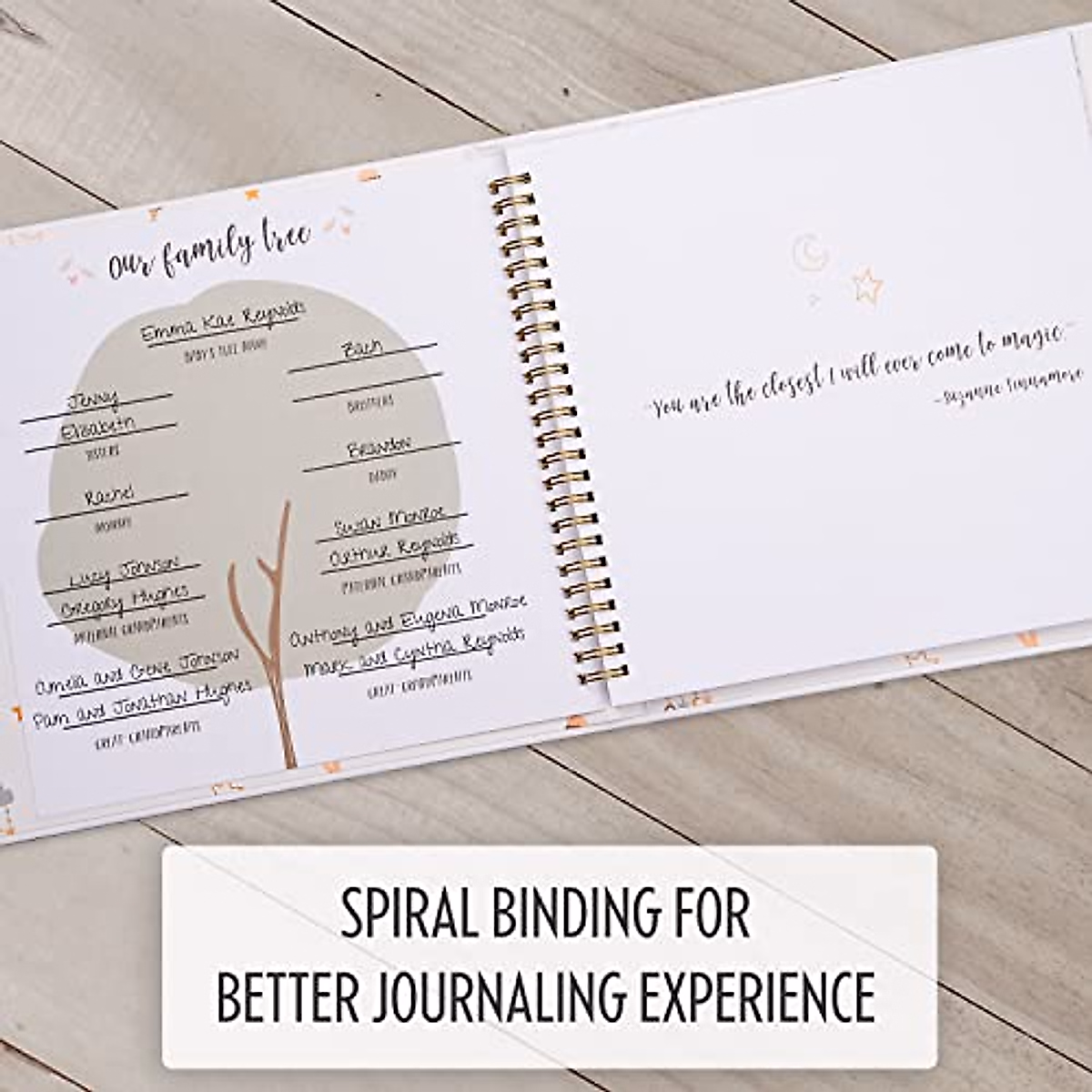 Keepsake Baby Memory Book for Boys and Girls – Timeless First 5 Year Gender Neutral Journal Scrapbook or Photo Album - A Milestone to Record Every Event from Birth Age