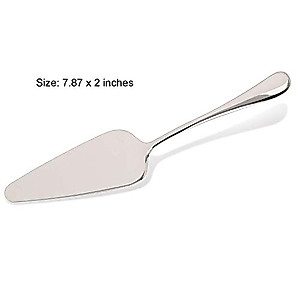 KSENDALO Pie Servers Set of 2, Stainless Steel Dessert Pastry Pie Cake Servers for Celebration Party Wedding Home or More, Silver (7.9inch)
