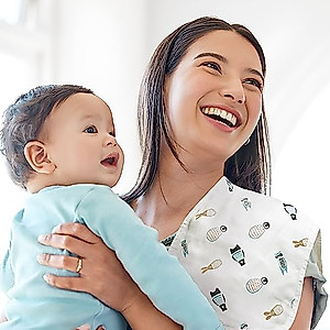 Zainpe 6Pcs Muslin Baby Burp Cloths for Baby Cotton Soft Burping Cloths with 6 Absorbent Layers Drooling Bib Newborn Towel for Unisex Infant Toddler Boys Girls Feeding Teething Sleeping 19.7 X 10.6 in