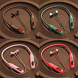 Wireless Bluetooth 5.3 Hanging Earphone - Digital Stereo Earbuds Waterproof,HiFi Sound Quality,Water-Resist Noise-Canceling Long Life Can Talk Multi-Function Sports Earbuds,for iOS Android (Black)