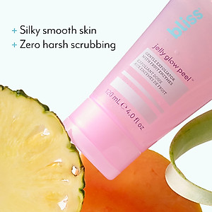 Bliss Jelly Glow Peel™ Gentle Non-Abrasive Cleanser and Exfoliator With Fruit Enzymes - 4 Oz - Nourishes and Hydrates Skin - Clean - Vegan & Cruelty Free