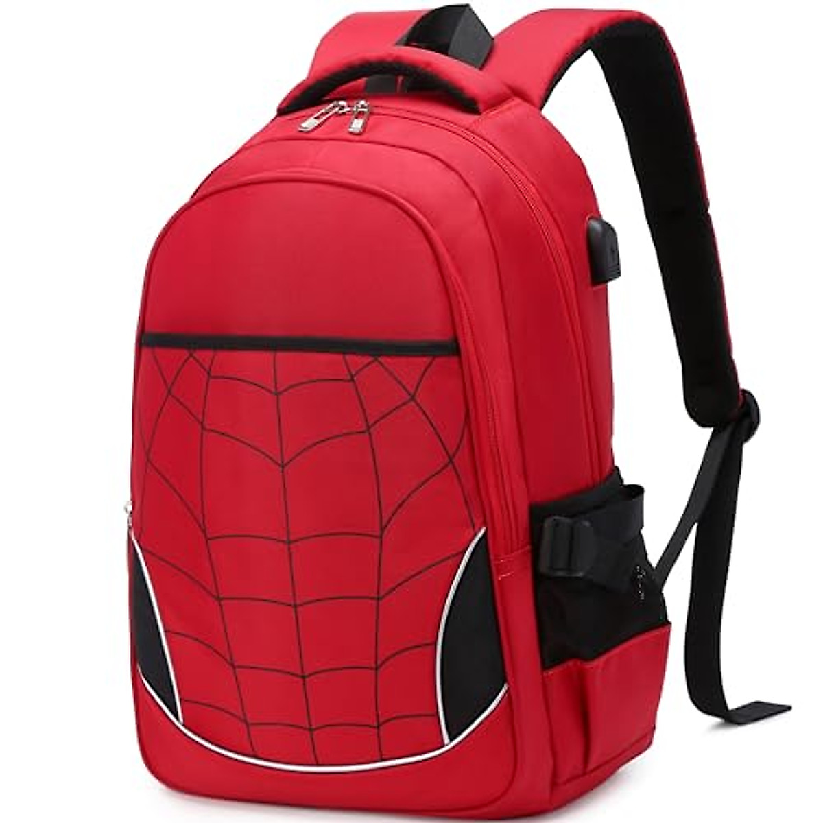 Gikizzi Boys School Backpack for Boys Backpack with Lunch Box Anime Backpack School Bag Bookbag Backpack Set for Boy Girls (Red)