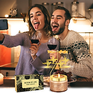 Hummingbird Gifts for Women, Unique Birthday Candle Gifts for Women, Rotatable Lavender Scented Candles with Gift Box, Gift Ideas for Birthday, Anniversary Day，Holloween Christmas