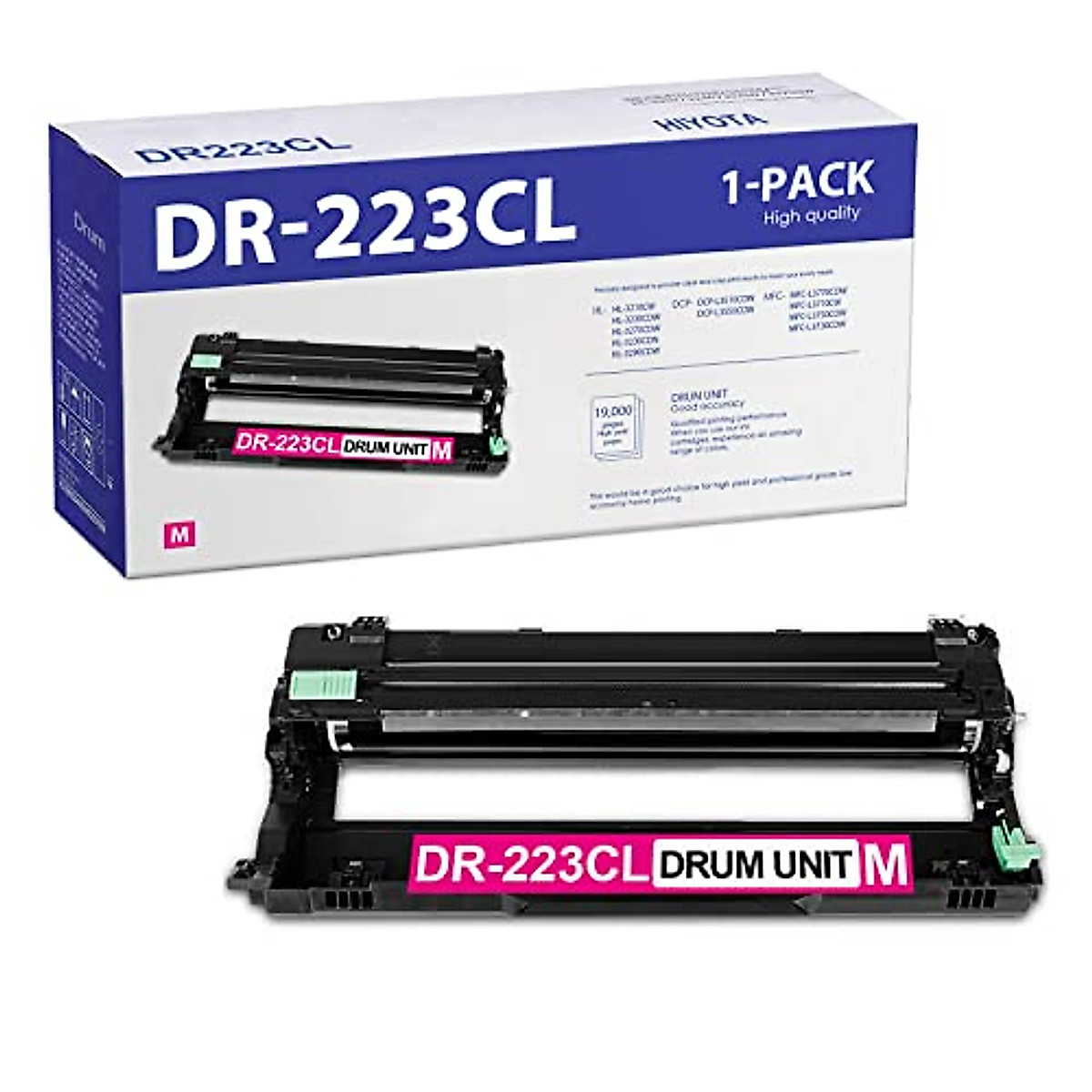 HIYOTA DR223CL DR 223CL Magenta Drum Unit Compatible Replacement for Brother DR-223CL MFC-L3770CDW L3750CDW HL-3210CW 3230CDW 3270CDW DCP-L3510CDW Series Printer (DR223CL 1PK) - Toner Not Include
