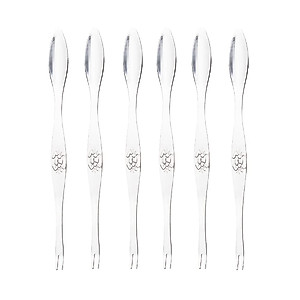 UUYYEO 6 Pcs Stainless Steel Seafood Forks Lobster Crab Spoon Kitchen Picnic Seafood Tools for Crab and Lobster