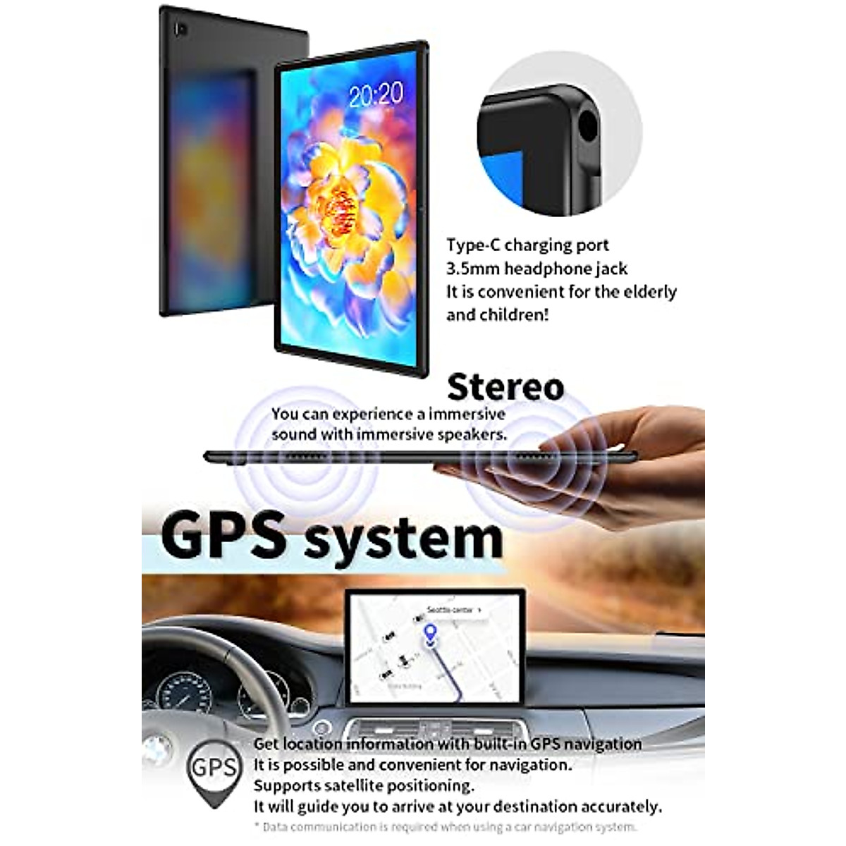 Tablet Android 11 128GB Tablets, TECLAST M40S 10 inch Android 5G Dual WiFi Gaming Tablet, 4GB RAM 1TB Expand Tablet, 8-Core Tablets with 1920x1200 FHD, 2.4G+5G Wi-Fi, GPS, Bluetooth, 6000mAh Tablet PC