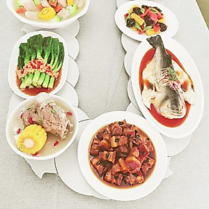 BETYMAO 360° Manual Swivel Adjustable Dining Table Lazy Susan Rotating Food Turntable Food Serving Train Dining Table Turntable for Dining Room Party Decoration 3.28 ft