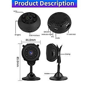 Newfun Mini WiFi Wireless Spy Camera- Hidden Camera with Audio 1080p Cam with Night Vision, Motion Detection, Remote Viewing for Security with iOS,Android Phone App, Suitable for Home Office Cameras