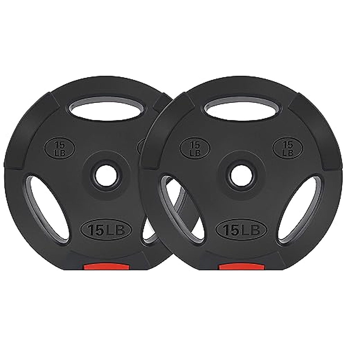 Signature Fitness 100LBS Vinyl Standard 1-Inch Plate Weight Plate for Strength Training and Weightlifting