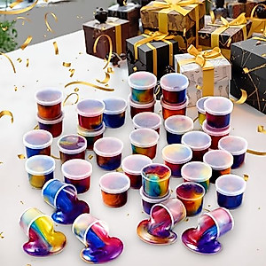 JOYIN Slime Party Favors, 36 Pack Galaxy Slime Ball Party Favors - Stretchy, Non-Sticky, Mess-Free, Stress Relief, and Safe for Girls and Boys - Classroom Reward, Valentine's Day Party Supplies