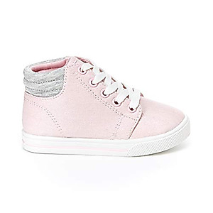Simple Joys by Carter's Girls' Cora Glitter High-Top Sneaker, Light Pink, 9 Toddler (1-4 Years)