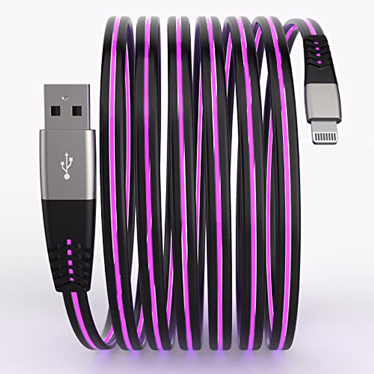 Haydyson Long Lightning Cable 6FT, [MFi Certified] iPhone Charger LED Breathing Light Up Fast Charging Cord Compatible with iPhone 14 13 12 Pro Max 11 Pro XR XS Max X 8 7 6 5S iPad,Airpods