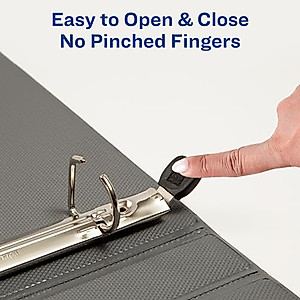 Avery Heavy-Duty Nonstick View 3 Ring Binder, 1/2 inch Slant Rings, 135-Sheet Capacity, Black (05233)