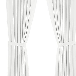 IKEA Ritva White Curtain Set - Size: 57 x 98 (1, White)