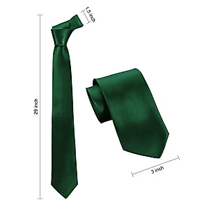 SATINIOR 9 Pieces Men's Slim Tie Skinny Necktie Solid Color Tie Retro Classic 3 Inches Skinny Ties, Multicoloured, One Size