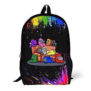 Val Pasco 17 inches Adult Large-capacity Shoulder Bag,Printed Multifunctional Convenient Backpack,Suitable for Travel, Summer Camp, Mountain Climbing