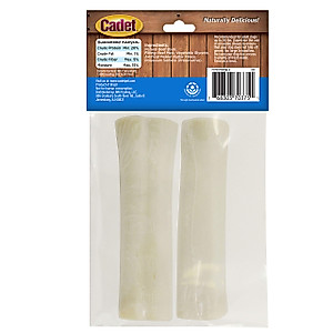 Cadet Junior Stuffed Shin Bones - Highly Digestible, High Protein, Long-Lasting Dog Chew Bone for Aggressive Chewers, Supports Dental Health, - Peanut Butter Flavor, Petite (2 Count)