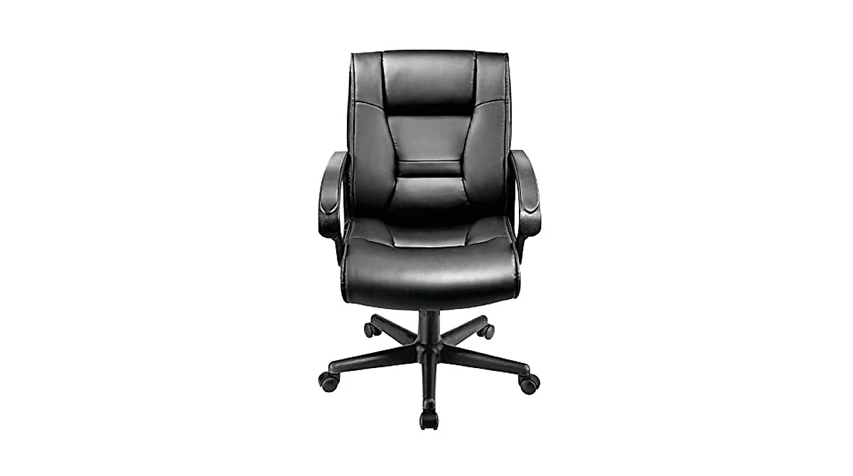 Brenton Studio Ruzzi Vinyl Mid-Back Office Chair – Durable & Comfortable